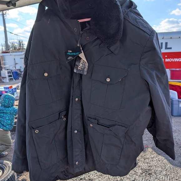 3M Thinsulate | Jackets & Coats | 3m Thinsulate Black Mens Military ...